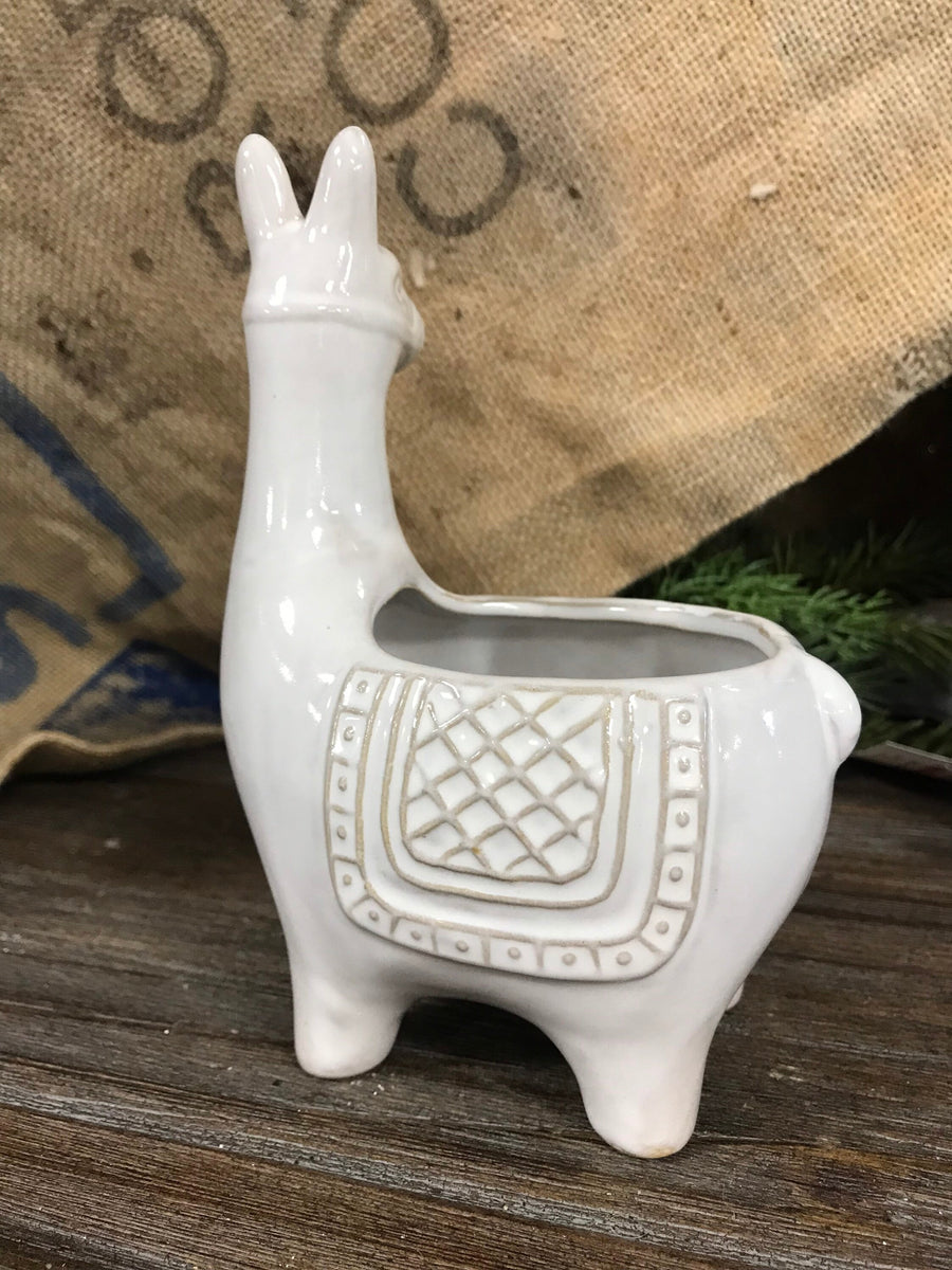 Llama Planter Small Animal Ceramic planter pot for succulents
