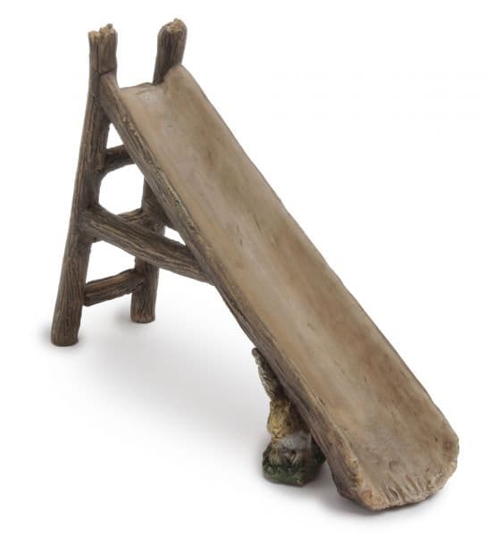 Miniature wooden slide for the playground