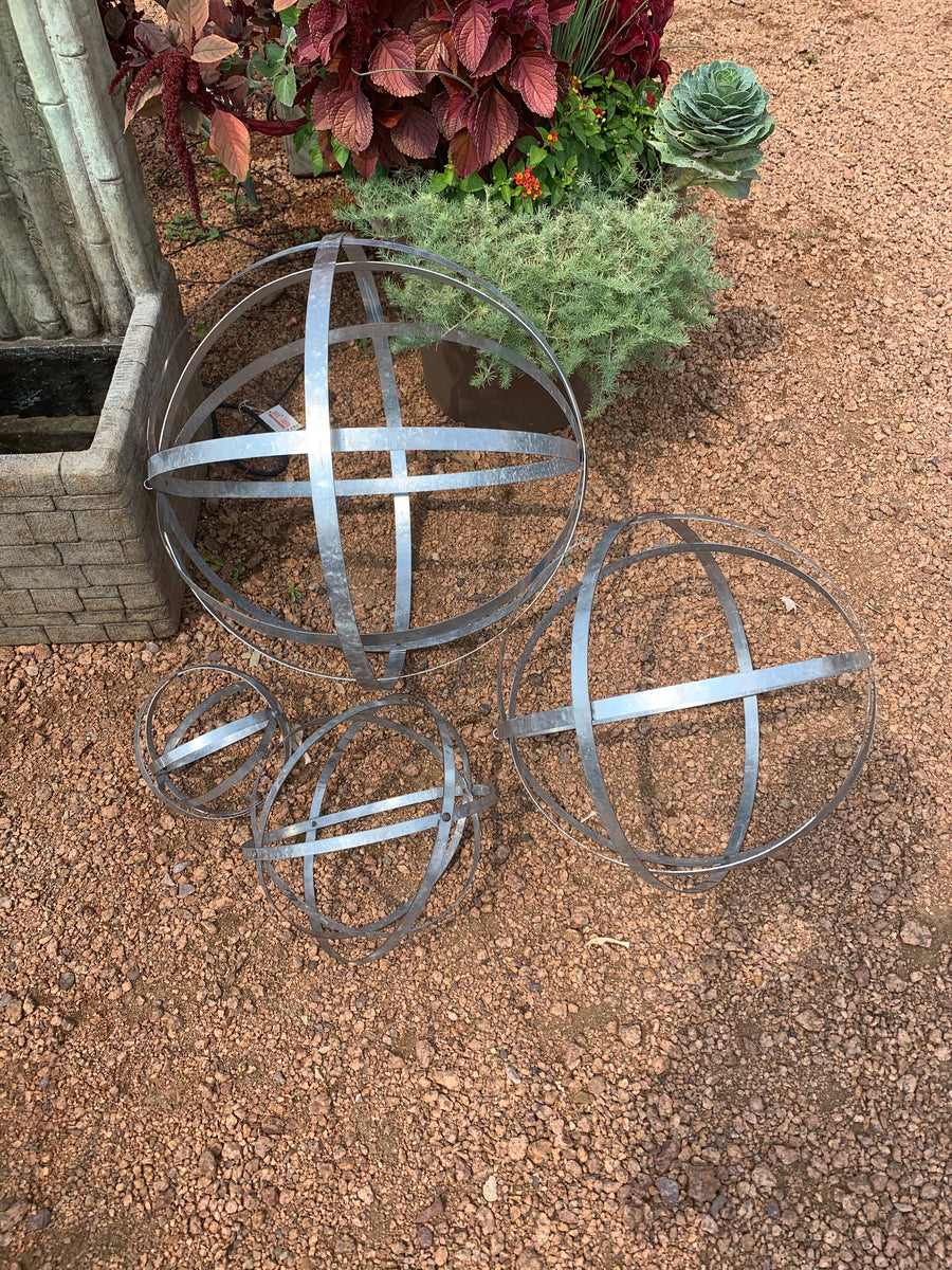 Galvanized Metal Balls | Garden Spheres 15"